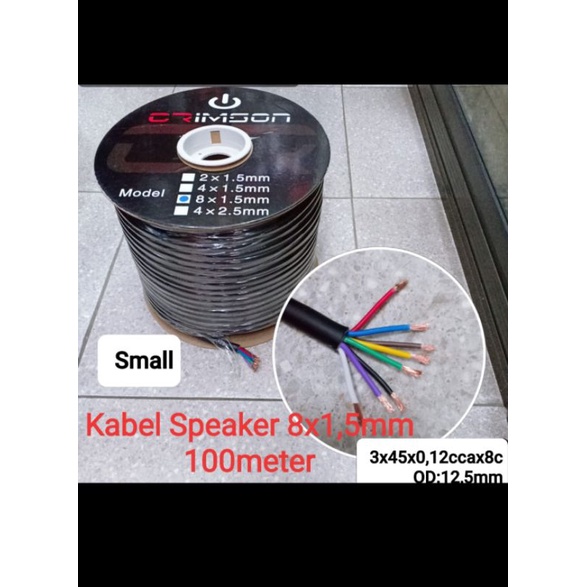 Jual Kabel Loadspeaker CRIMSON isi 8 x 1.5 mm / Meter | Shopee Indonesia