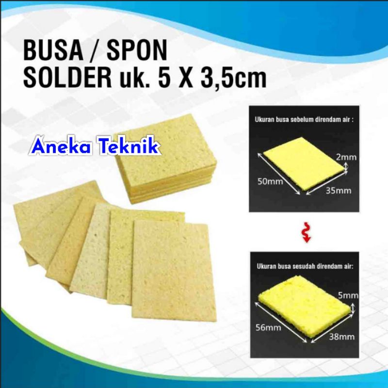 Jual Spons Busa Pembersih Mata Solder / Tip Cleaner Sponge 5 x 3,5 cm ...