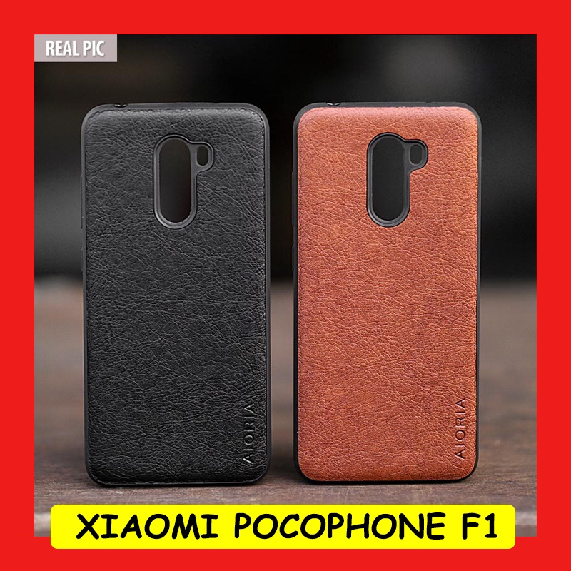 Jual Xiaomi Pocophone F1 - Leather Texture Hybrid Soft Case Casing ...