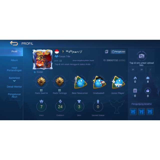 Jual Akun mobile legends(BP 69.000)CN=ON)CF=OF) | Shopee Indonesia