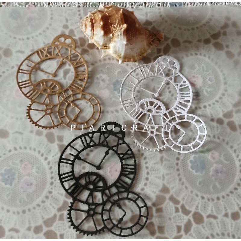 Jual Gear Jam (isi 3 pcs) - Dies cut / cut dies DIY Scrapbook / vintage ...