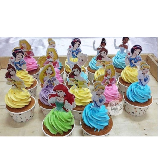 Jual Topper Cupcake Birthday / Hiasan Kue Ulang Tahun - Princess 1/2 ...
