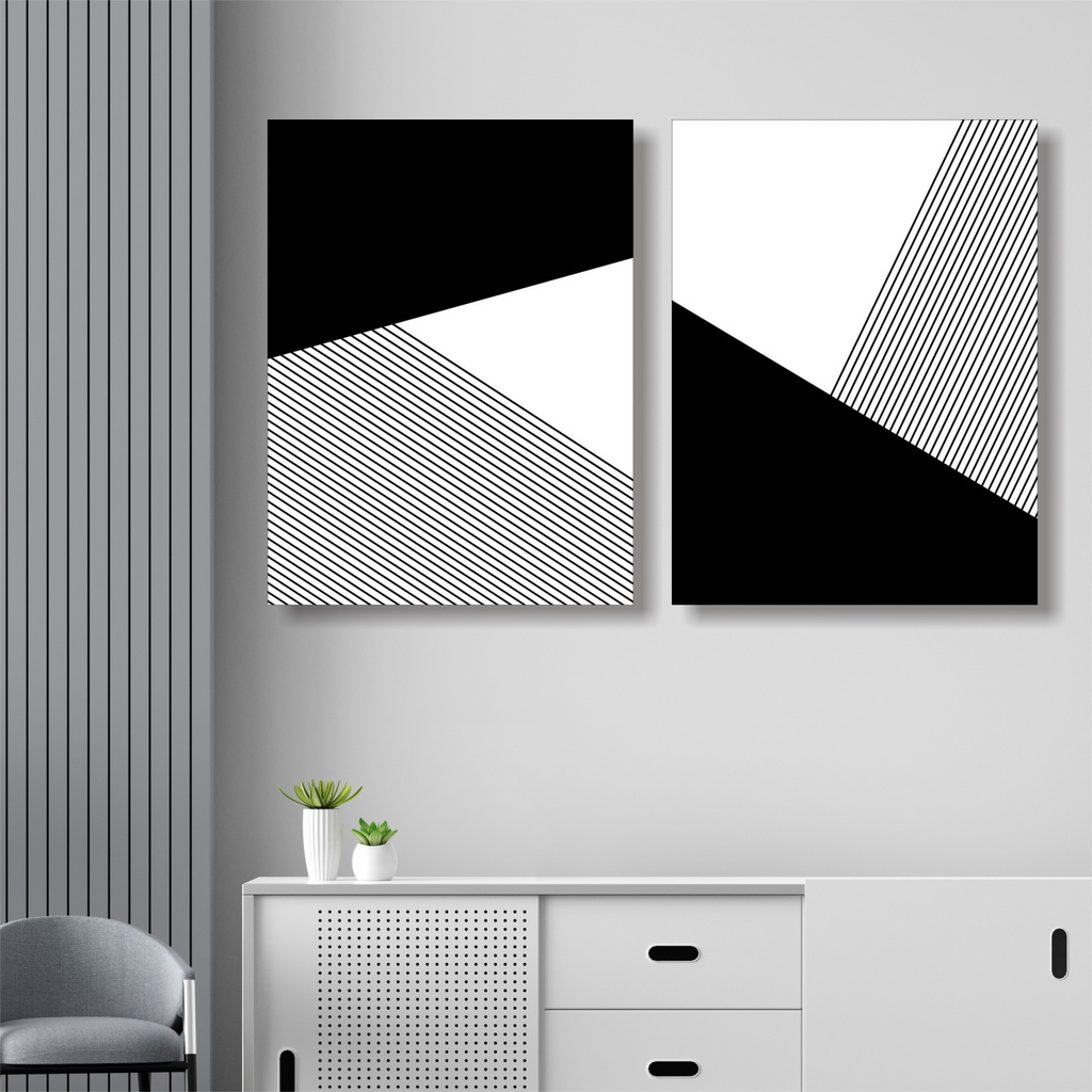 Jual Hiasan Pajangan Dinding Geometric Abstrak Modern 30x40 cm GT ...
