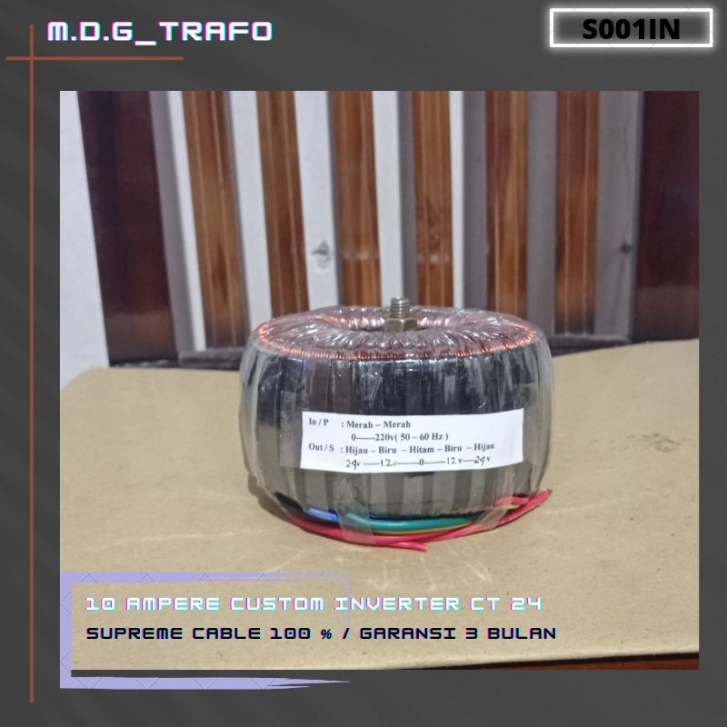 Jual trafo toroid donat 10A CT 24v - 12v murni inverter | Shopee Indonesia