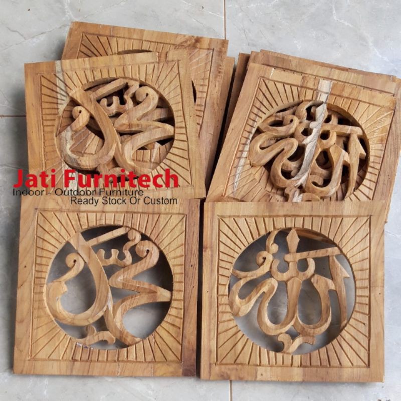 Jual Kepingan Loster Kayu Jati // Uk 20x20 | Shopee Indonesia