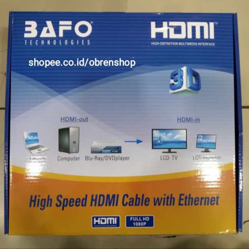 Jual KABEL HDMI 25 METER BAFO | Shopee Indonesia