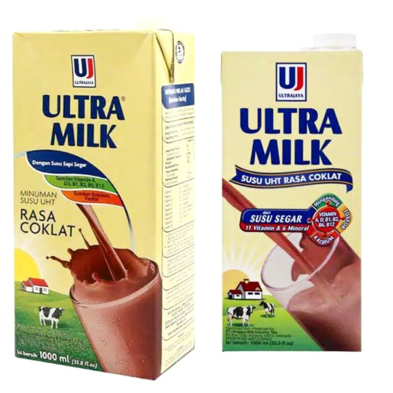 Jual Ultra Milk Cokelat Susu UHT 1Liter {1000ml} | Shopee Indonesia