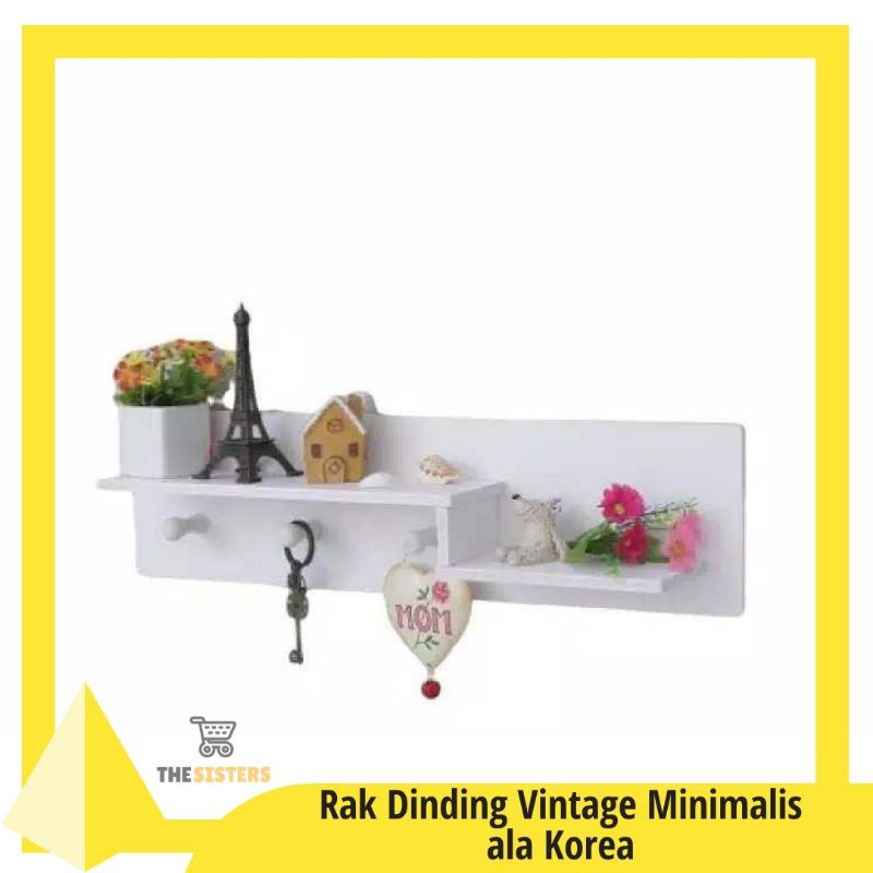 Jual Rak Dinding Vintage Minimalis Putih Estetik | Shopee Indonesia