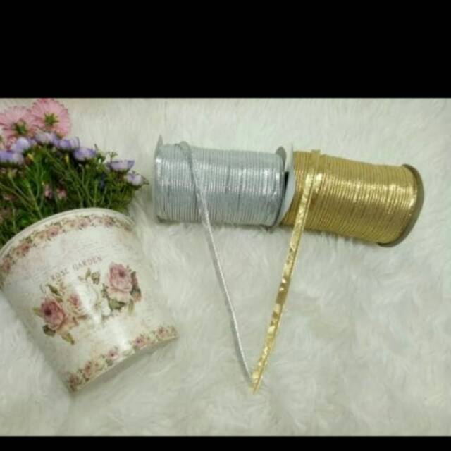 Jual Pita Bisban Isi 36-90yard emas dan perak | Shopee Indonesia