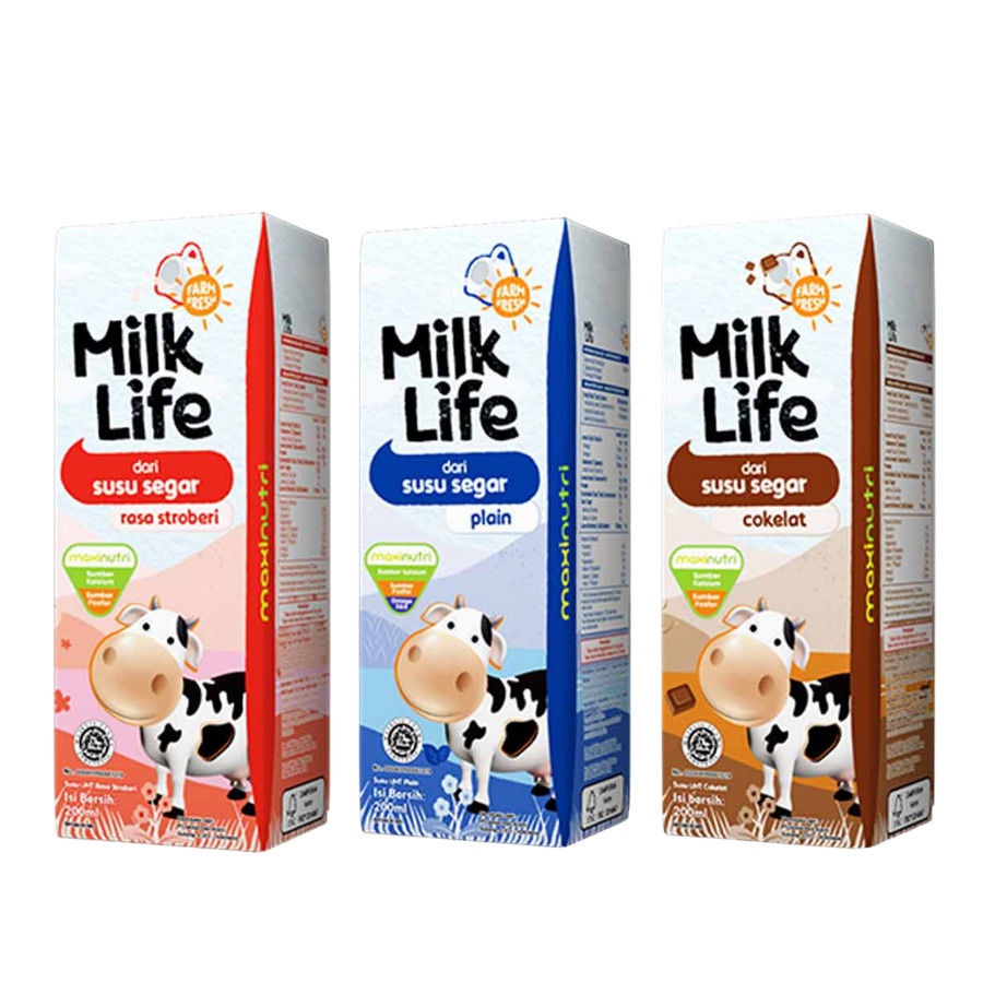 Jual Milk Life UHT 200 ml [KARTON] [khusus Instant/Sameday] | Shopee ...