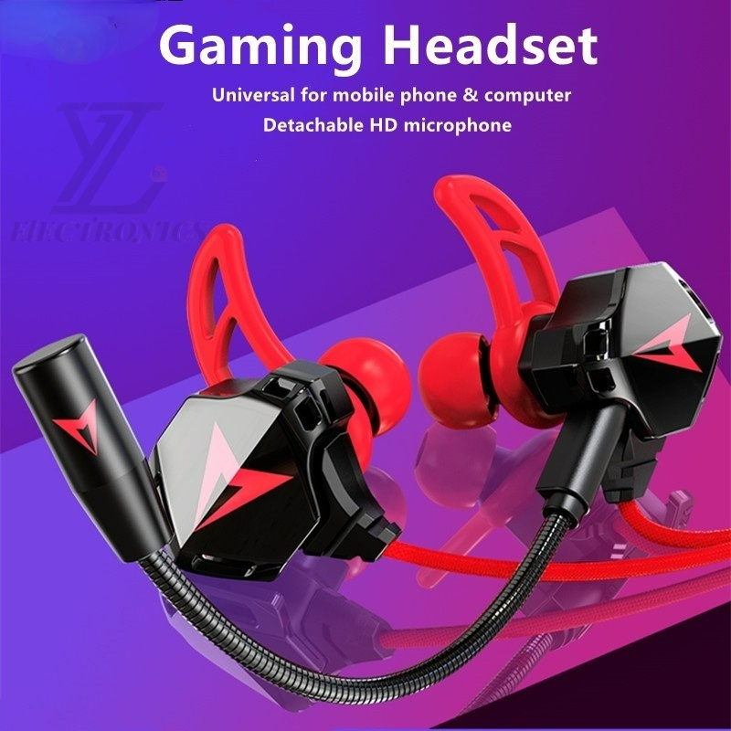 Jual ⚡YZ E-sports headset gaming full bass buat hp Gaming Earphone PUBG ...
