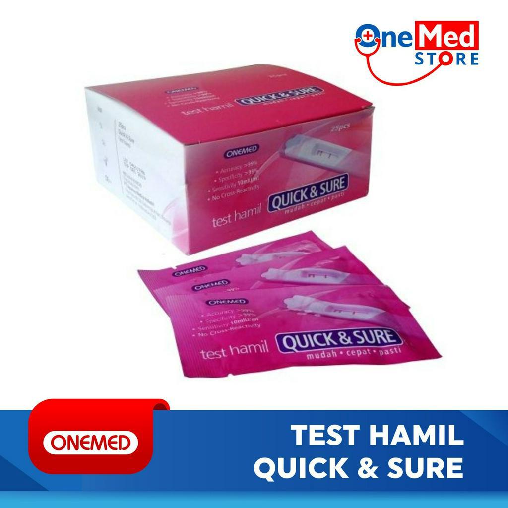 Jual Tes Hamil Quick&Sure OneMed box isi 25pcs OP | Shopee Indonesia