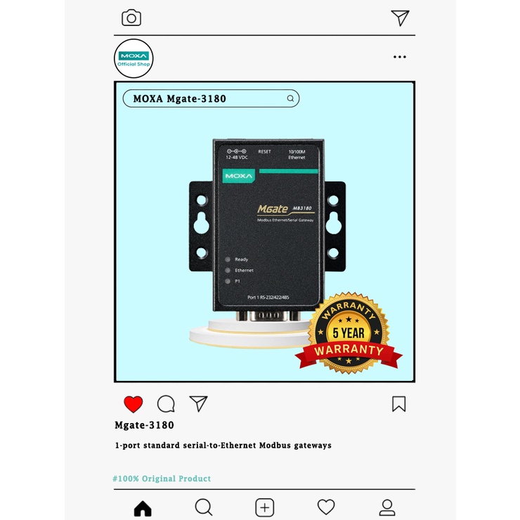 Jual MOXA Mgate MB3180 Modbus TCP Gateway | Shopee Indonesia