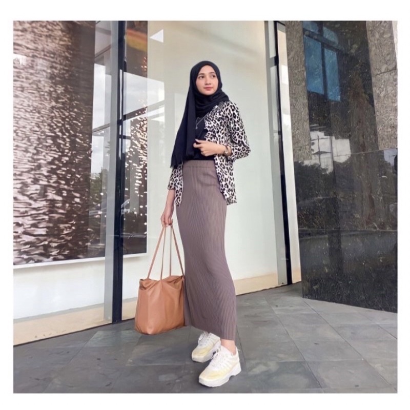 Jual rok span rajut premium /rok rajut span rok kint [premium] | Shopee ...