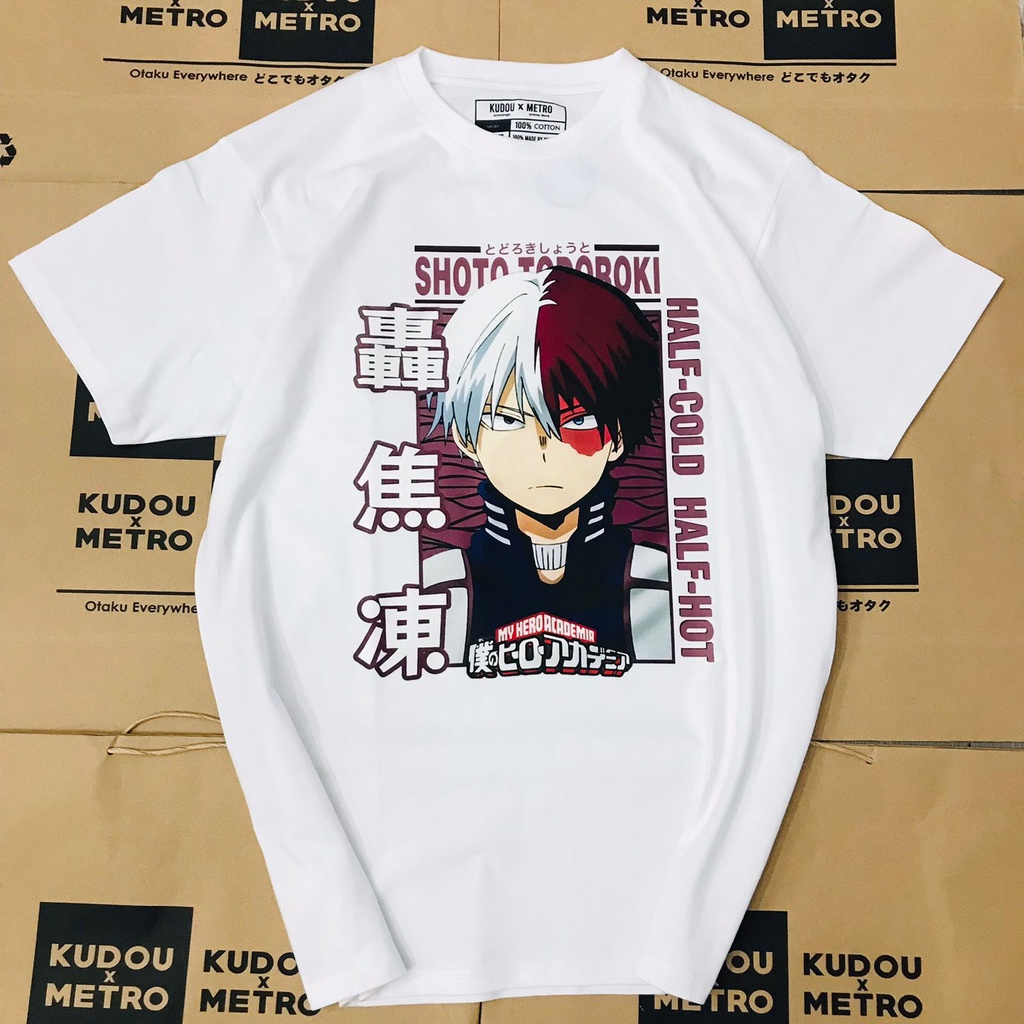 Jual Tshirt Todoroki Shoto Classic Anime Manga Boku No Hero Academia