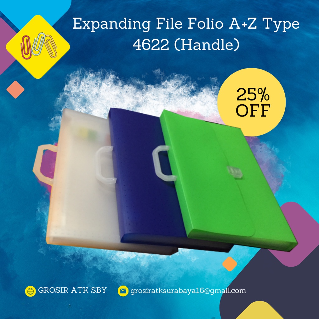 Jual Expanding File With Handle Ukuran Folio / F4 CF4622 / 810 (12 ...