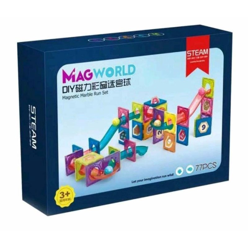 Jual Magnetic Marble Run 77 Pcs | Shopee Indonesia
