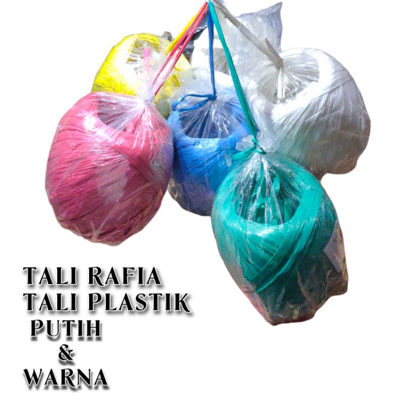 Jual tali rafia putih √ tali plastik putih √ tali pengikat | Shopee ...
