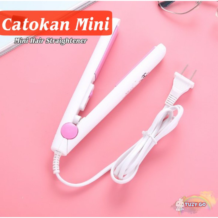 Jual (COD) Catok Mini Portable Lurus dan Keriting Catok 2in1 Mini ...