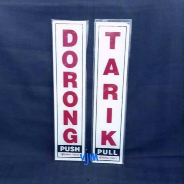 Jual Sign label acrylic tulisan dorong tarik warna putih, papan nama ...