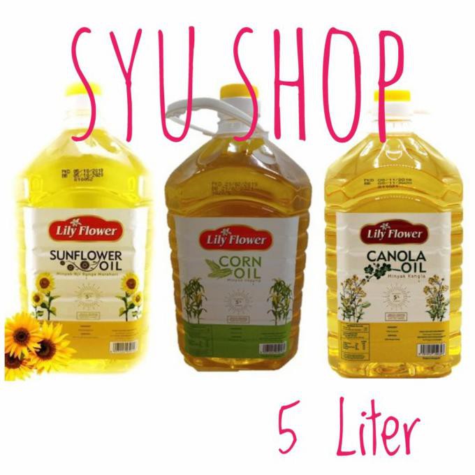 Jual Lily Flower canola corn sunflower oil 5L 5 liter - Canola Oil | Shopee Indonesia
