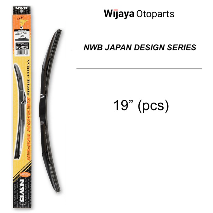 Jual Wiper Mobil ukuran 19 NWB Design Series Japan Hybrid Frameless - Satuan | Shopee Indonesia