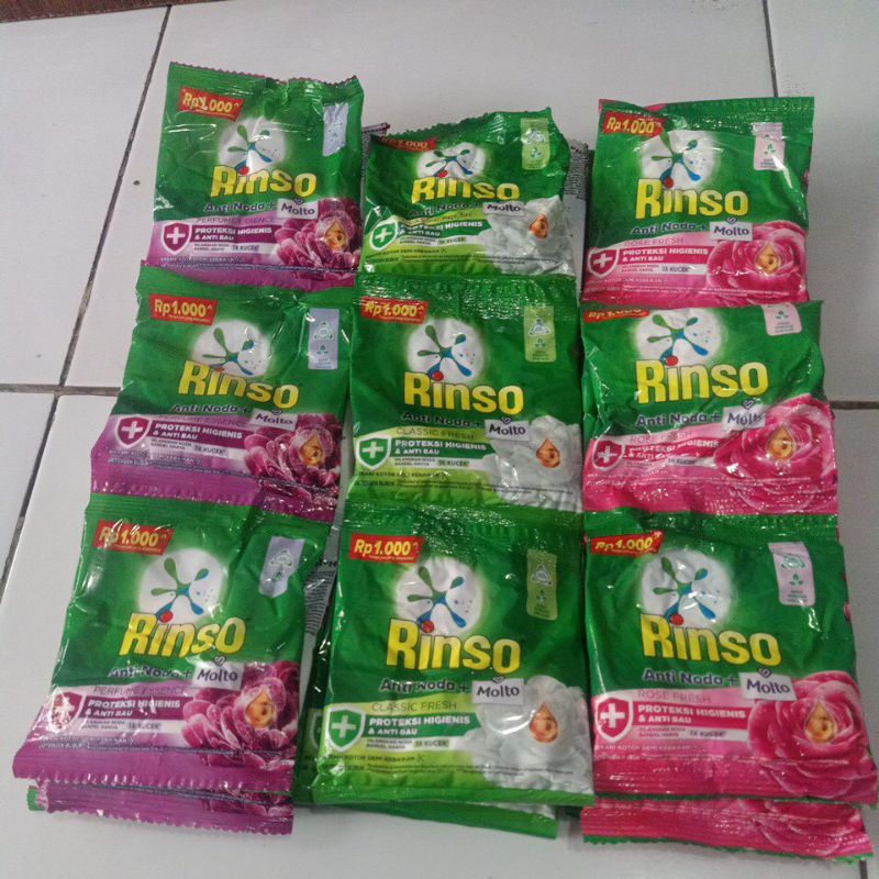 Jual Rinso bubuk 1000an 3 variant 38g (12 sachet) | Shopee Indonesia