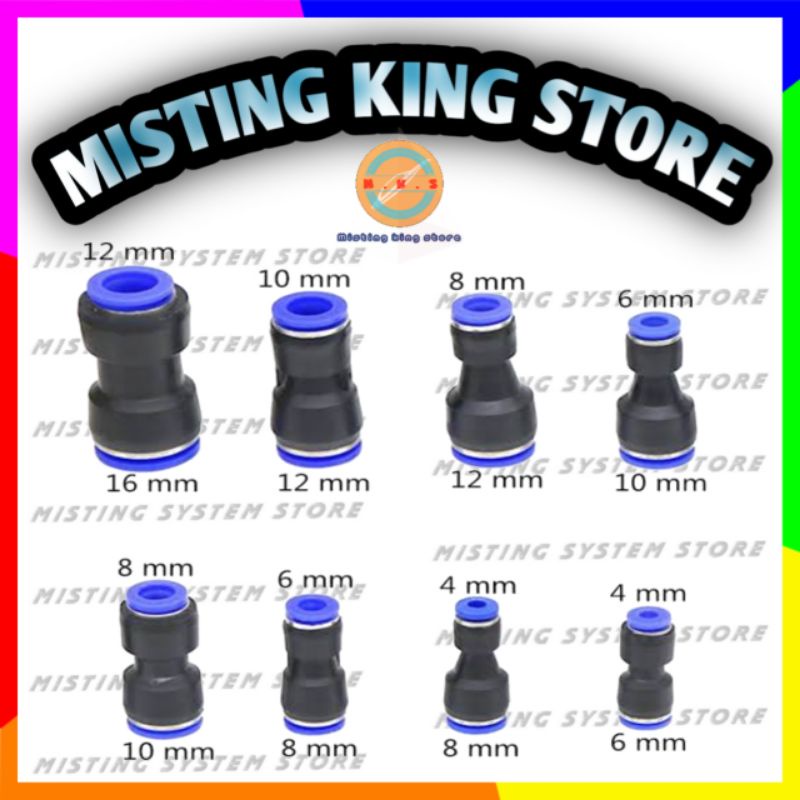 Jual FITTING PNEUMATIC REDUCER SLIP LOCK 4 6 8 10 12 MM KONEKTOR LURUS ...