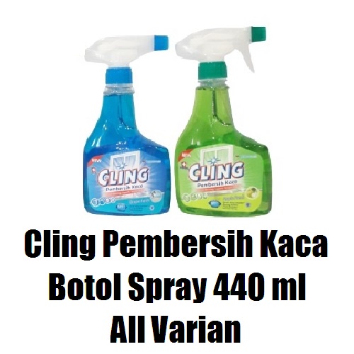 Jual Cling Pembersih Kaca Botol Spray 440 ml All Varian #MDR (Cek ...