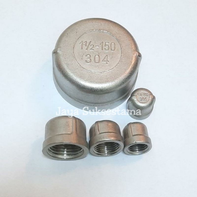 Jual Dop / End Cap 3/4 inch Stainless Steel 304 drat dalam SS304 ...