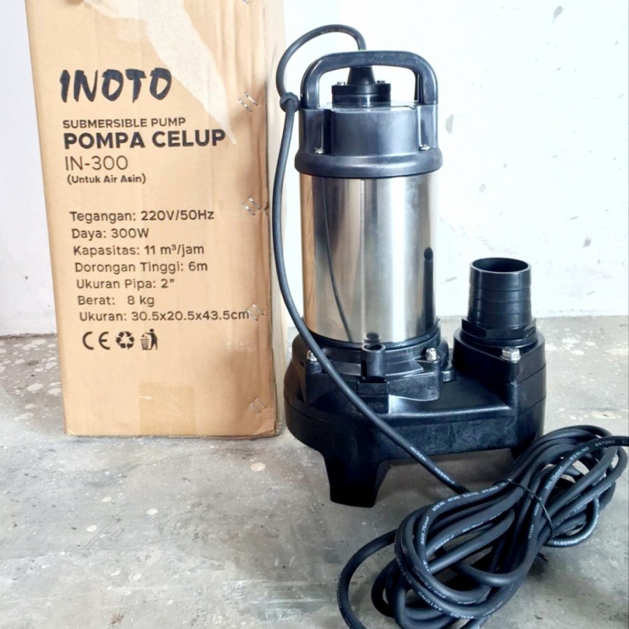 Jual INOTO IN-300 POMPA CELUP AIR ASIN 2INCH | Shopee Indonesia