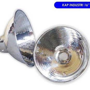 Jual Kap Lampu Gantung Industri Kilap 16" Jumbo + Reflector Diameter 40cm | Shopee Indonesia