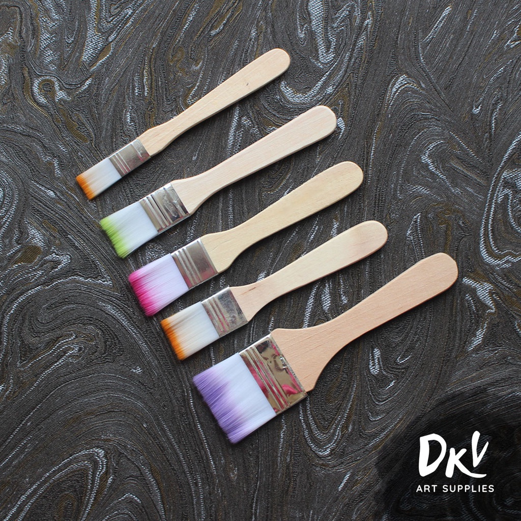 Jual Kuas Decoupage Kuas Lukis Nylon Flat Kanvas per pcs / Painting ...