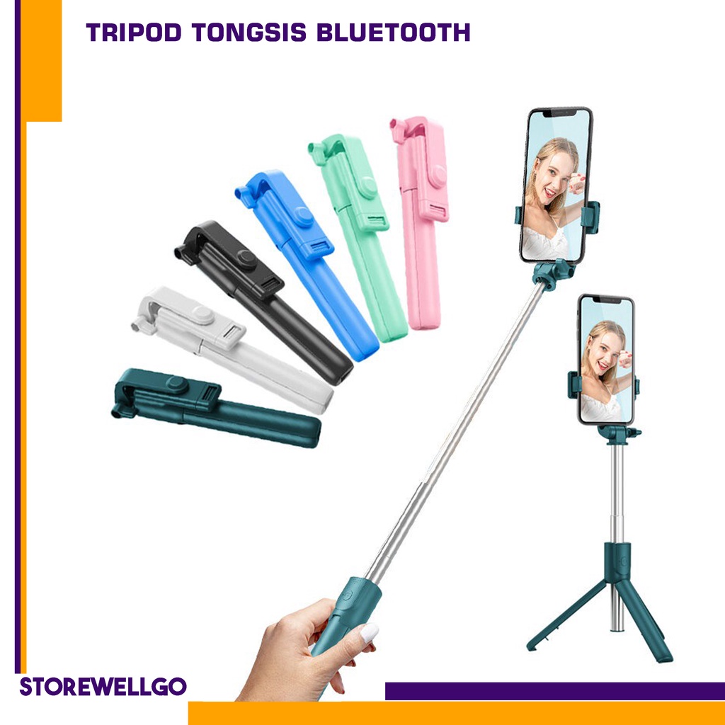 Jual TONGSIS TRIPOD TOMSIS 3 IN 1 R1 BLUETOOTH BT WIRELESS MACARON ...