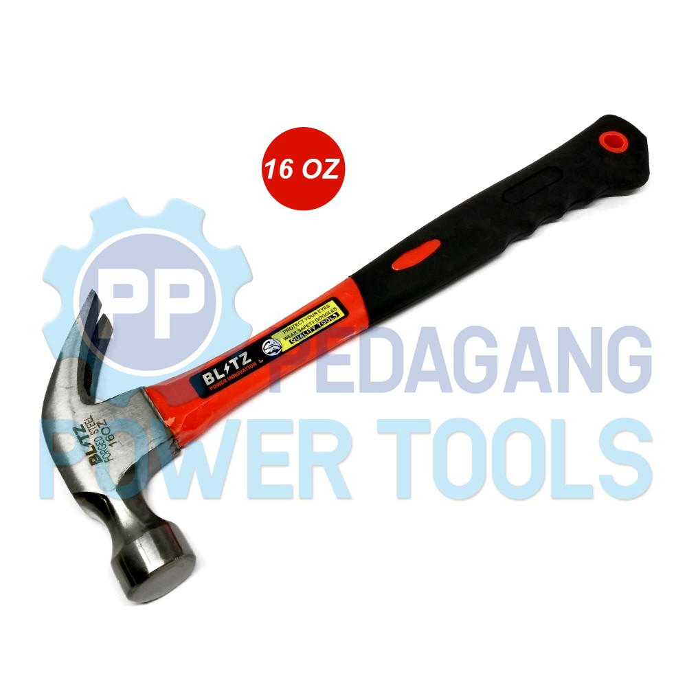 Jual BLITZ PALU KAMBING GAGANG FIBER 16 OZ HAMMER MARTIL BESI CUNGKIL ...