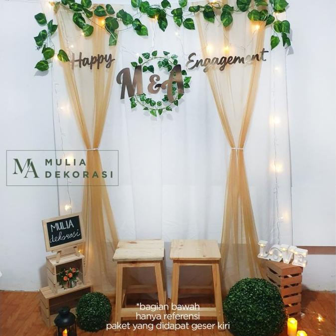 Jual DEKORASI LAMARAN BACKDROP NIKAHAN PHOTOBOOTH DIY PAKET PESTA MULIA ...