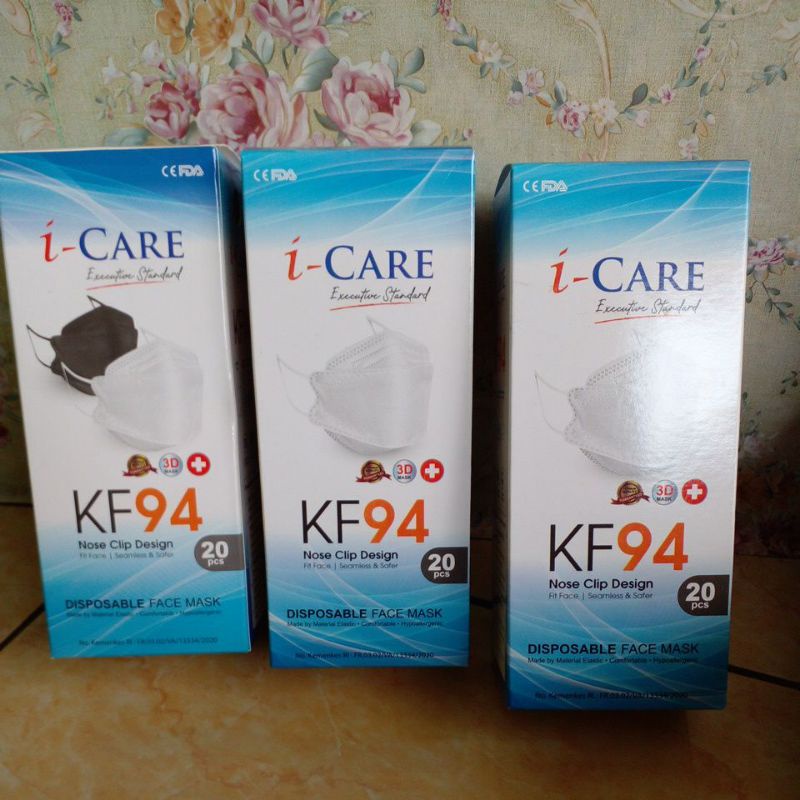 Jual Masker KF94 I-Care Executive Standard isi 20 pcs | Shopee Indonesia