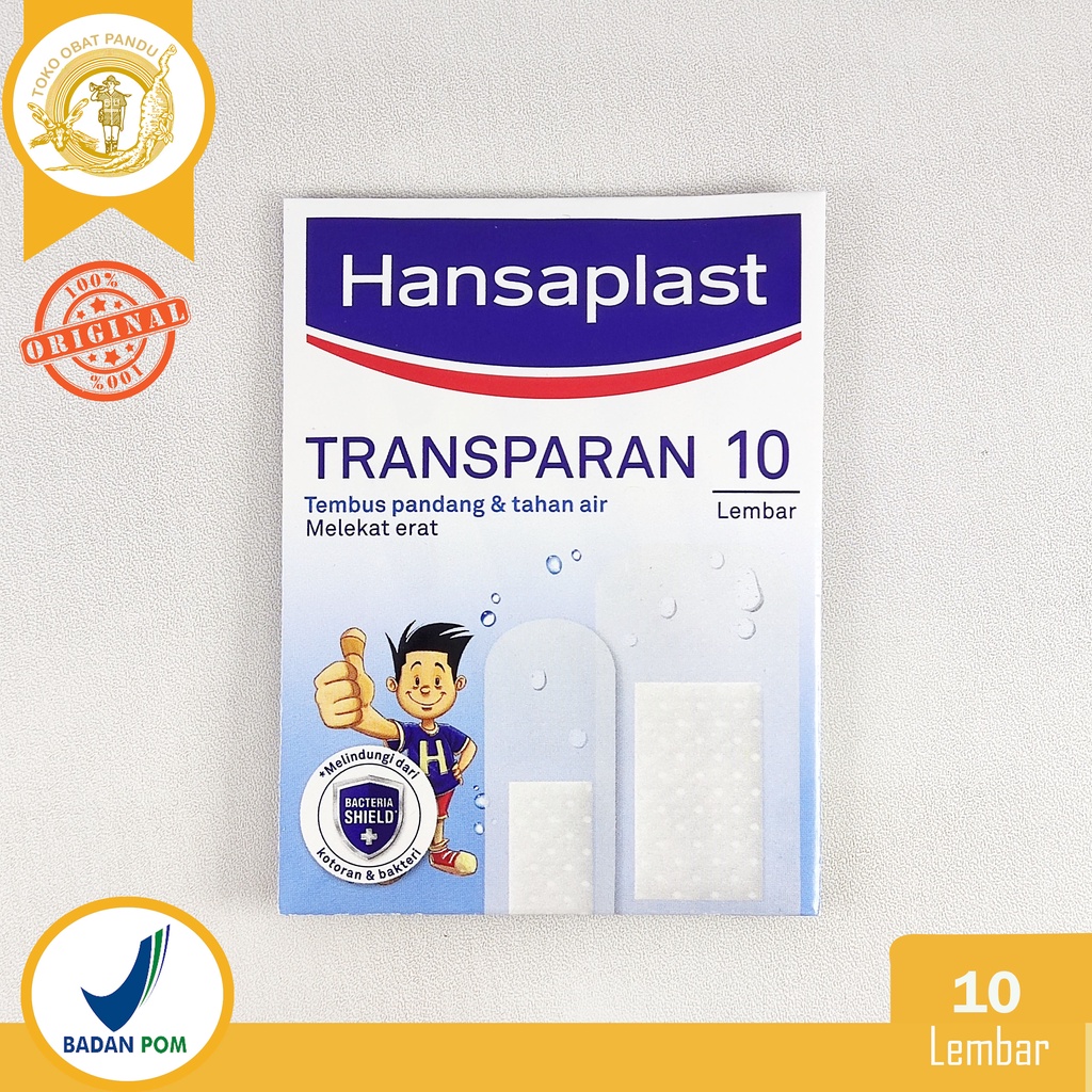Jual HANSAPLAST TRANSPARAN (10 LEMBAR) / PLASTER / PLESTER | Shopee ...