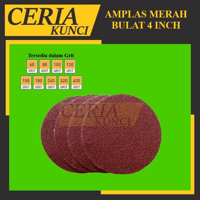 Jual Amplas Bulat 4 inchi Amplas Bundar Amplas Tempel 4 Inch | Shopee ...