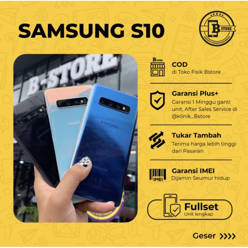 Jual Samsung S10 32 GB TRIPLE KAMERA FULLSET RAM 8 GB 8GB 32GB COD ...