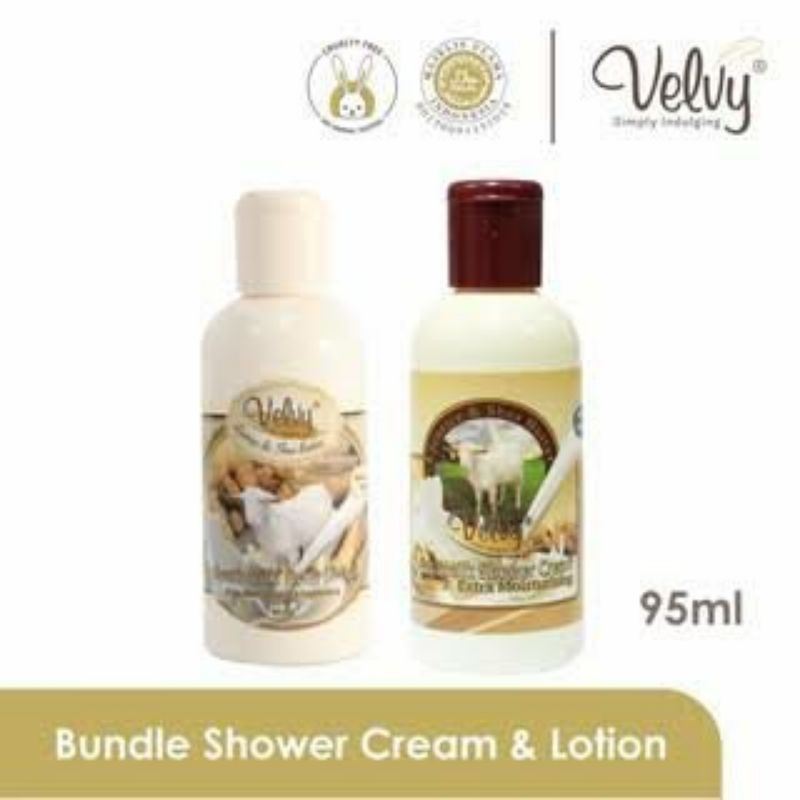Jual paket bundle velvy shower cream&body lotion 95ml | Shopee Indonesia