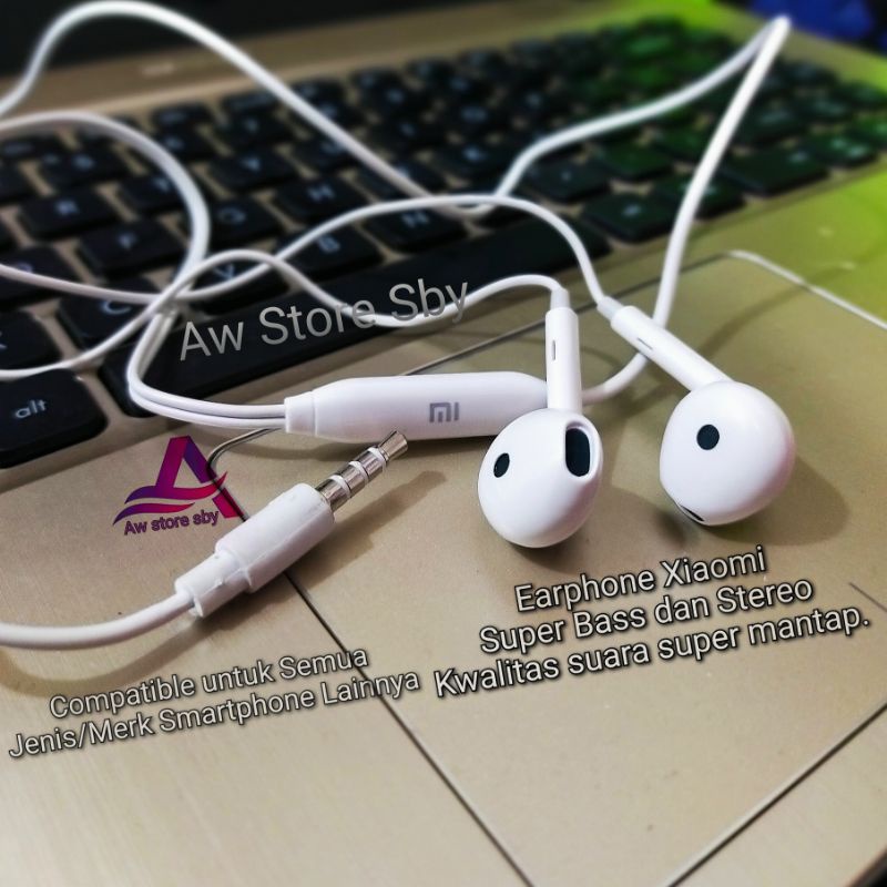 Jual Headset xiaomi ori bass stereo redmi 3 4a 4x note 4 note 5 5A note ...