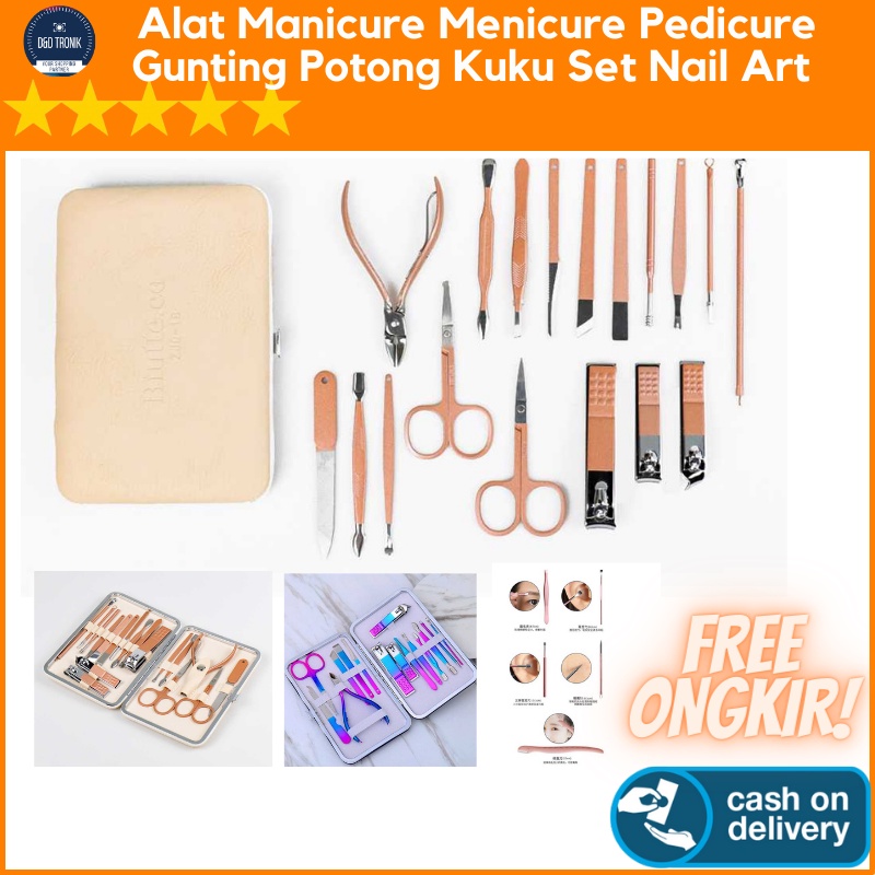 Jual Alat Manicure Menicure Pedicure Gunting Potong Kuku Set Nail Art ...