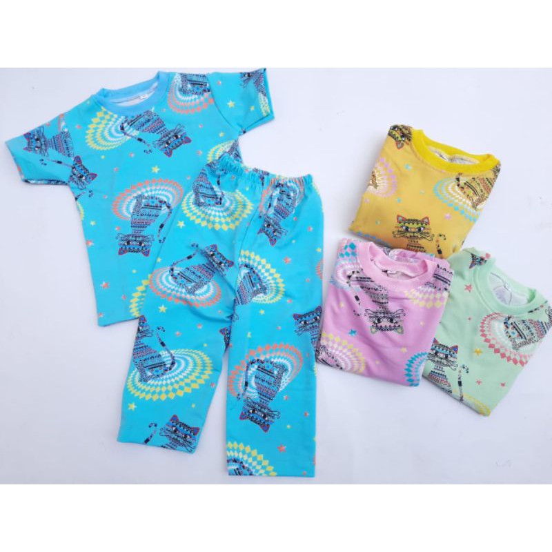 Jual Setelan Anak Babyterry Import Motif KUCING ETNIK 1-6 tahun ...