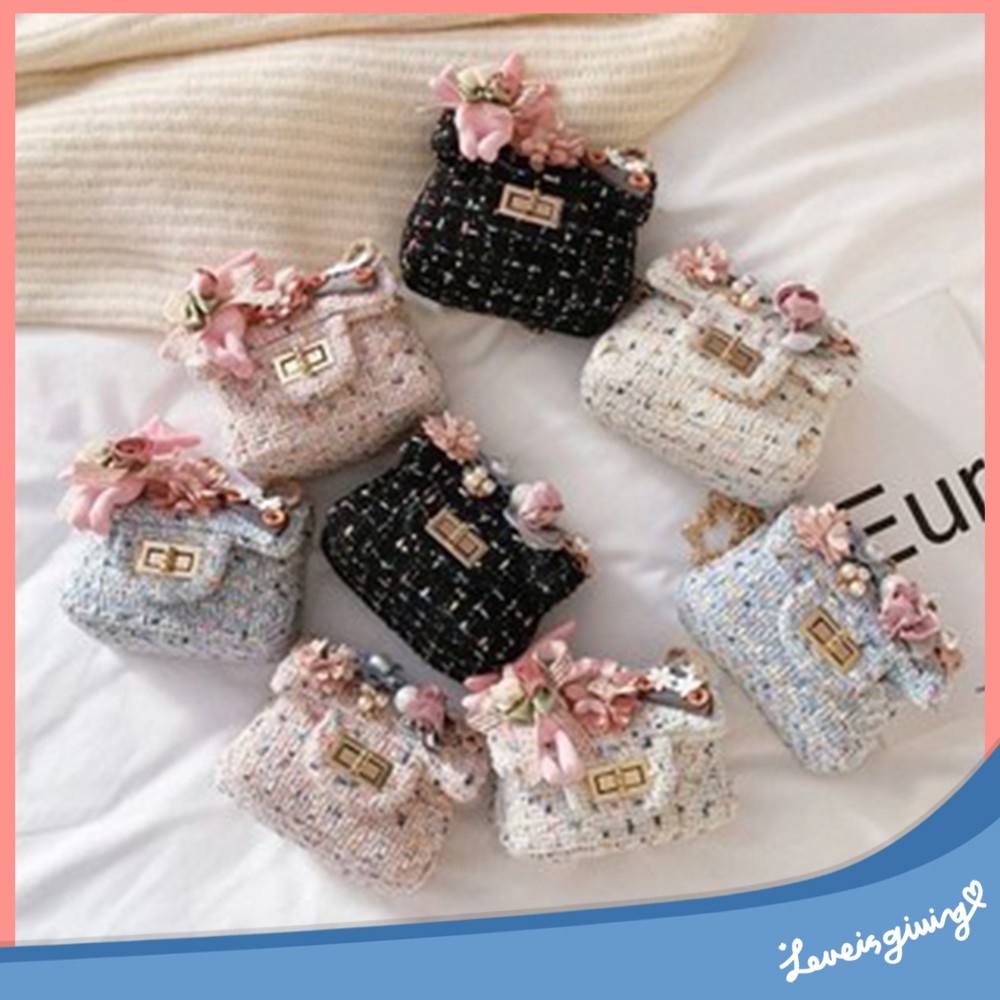 Jual Kids Girls putri Cute Cotton Linen Small Square Handbag Child ...