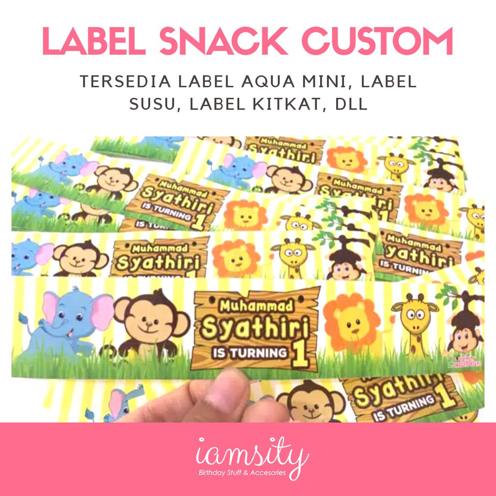 Jual Label air mineral susu kotak botol kitkat pocky oreo bengbeng ...