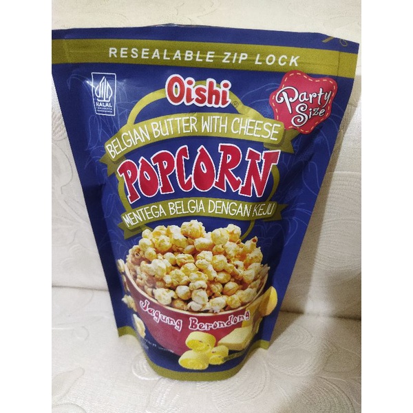 Jual OISHI POPCORN MENTEGA BELGIA DENGAN KEJU PARTY SIZE / OISHI ...