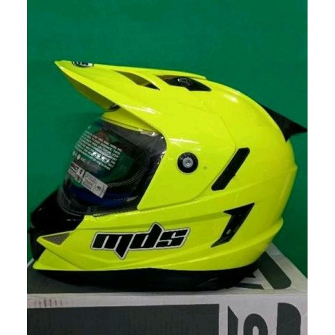Jual HELM MDS SUPER PRO SOLID YELLOW FLUO SUPER MOTO ( 2KG ) | Shopee ...
