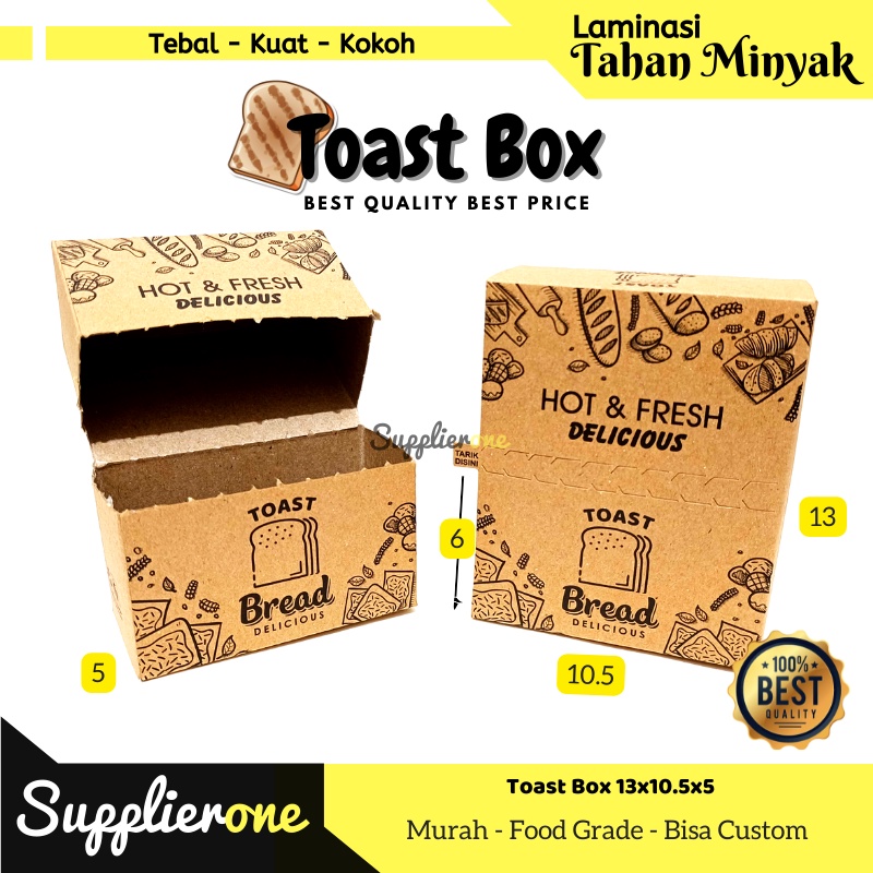 Jual Toast Box / Toast Tray / Dus Roti Bakar / Box Roti Toast / Kemasan ...