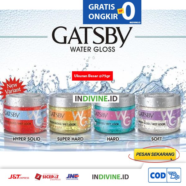Jual Gatsby Water Gloss Super Hard Soft Hyper Solid WG Merah Kuning ...